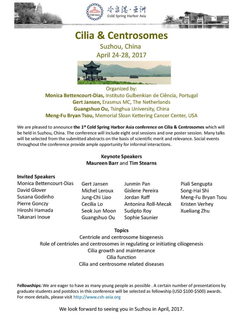 Cold Spring Harbor Asia Conference on Cilia & Centrosomes ...